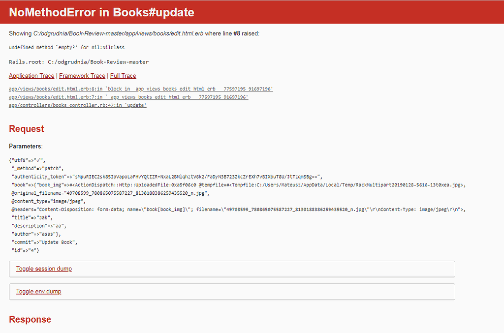 Undefined method `empty?' for nil:NilClass - Potrzebna pomoc - Polskie forum Ruby on Rails